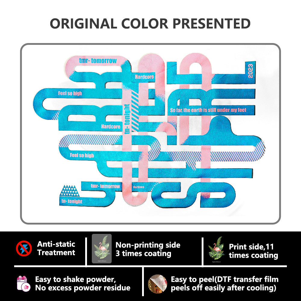 Procolored DTF Chameleon Transfer Roll Film 11.8 Inch x 328 FT——fit fo