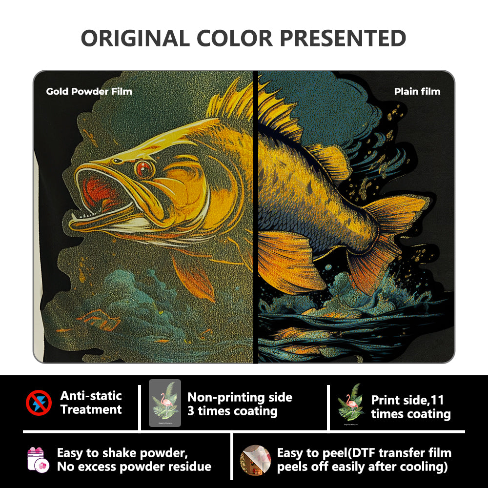 Procolored DTF Gilt Veil Transfer Roll Film 11.8 Inch x 328 FT——fit fo