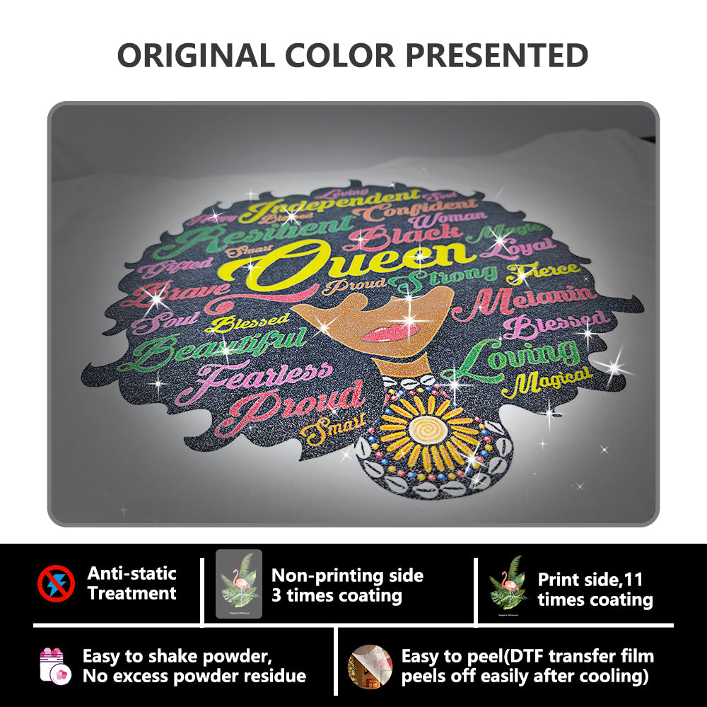 Procolored DTF Glitter Transfer Roll Film 11.8 Inch x 328 FT——fit for